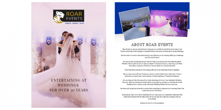 Weddings – Roar Events